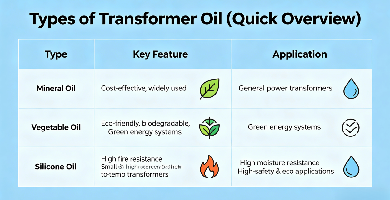 Types of Transformer Oil Explained: Mineral, Vegetable, Silicone ...